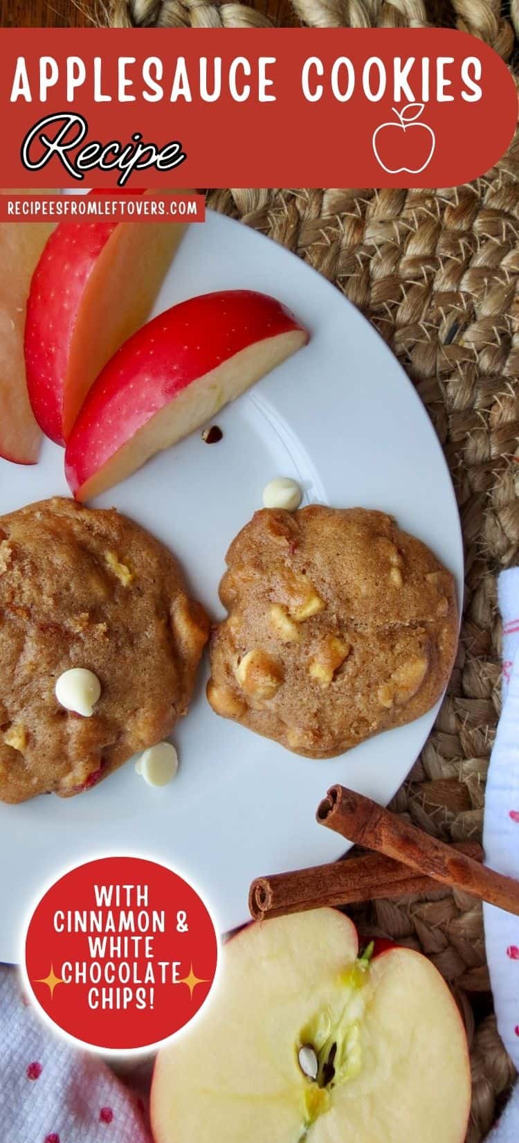 Easy Applesauce Cookies Recipe with White Chocolate Chips - Recipes ...